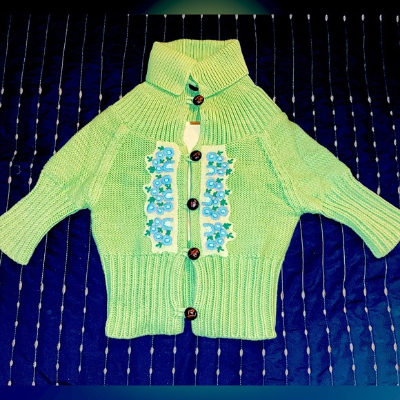 Free People | Sweaters | Sample Free People Cropped Knit Embroidery ...